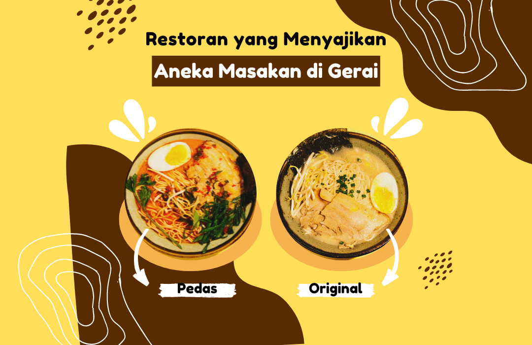 Masakan pada Restoran yang Menyajikan Aneka Masakan di Gerai